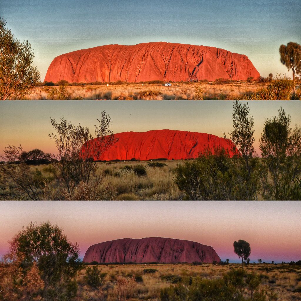 The changing colours of Uluru at sunset, Australia - We Said Go Travel
