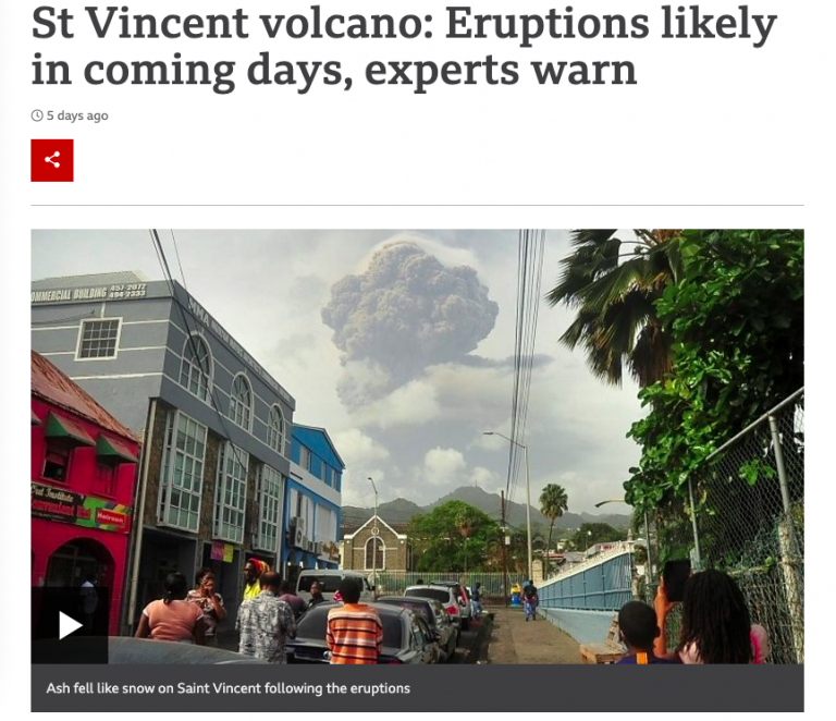 Saint Vincent Volcano Disaster Relief