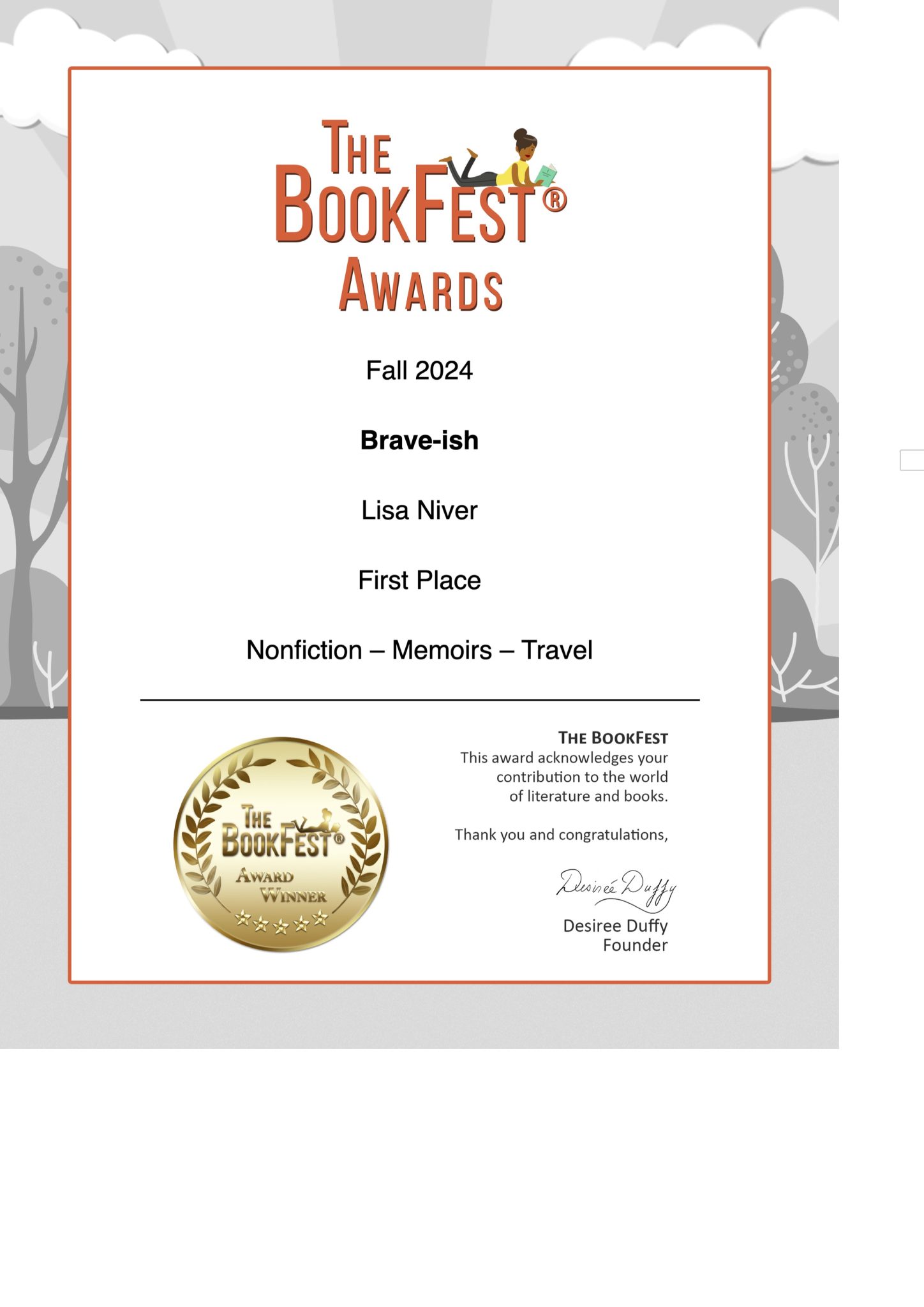BRAVE-ish wins Gold at North American Book Awards